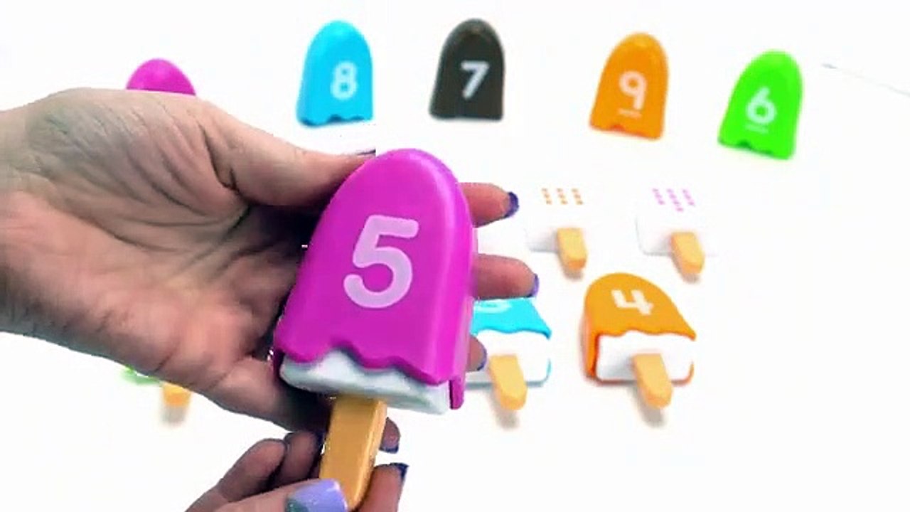 Teach Numbers 1 to 10 with Toy Ice Cream Popsicles- - video Dailymotion