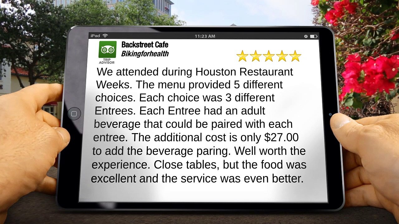 Backstreet Cafe Houston Amazing Five Star Review by Bikingforhealth ...