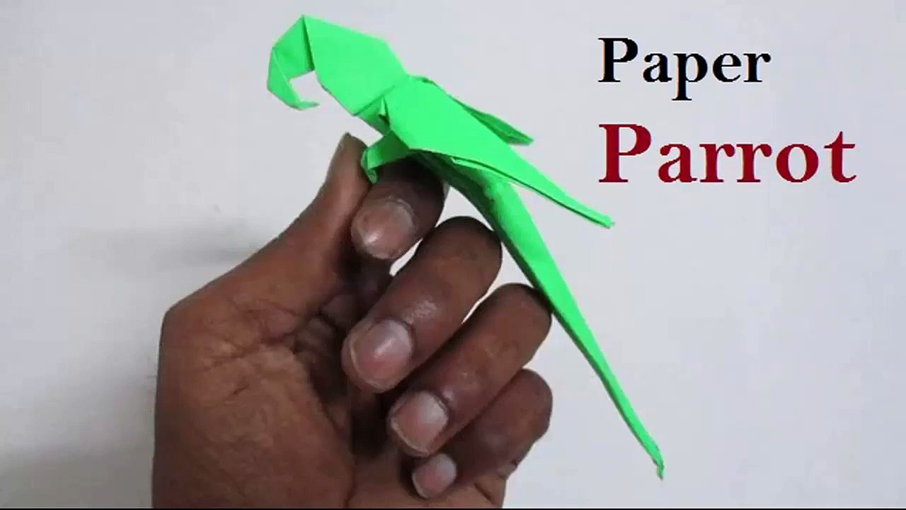 Origami Parrot That Sits On Your Finger | How to Make A Paper Parrot ...