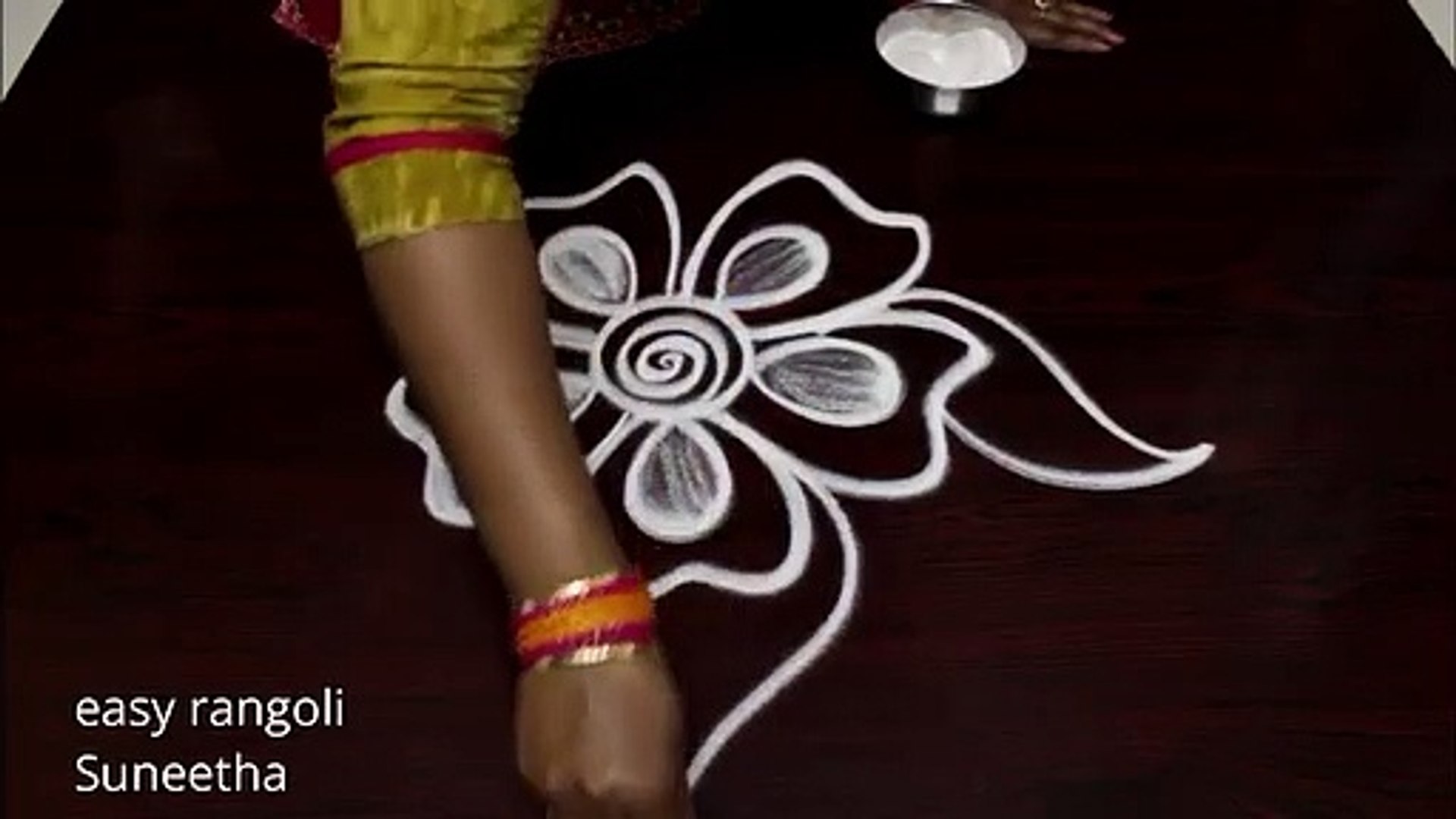 Simple Flower Muggulu Designs