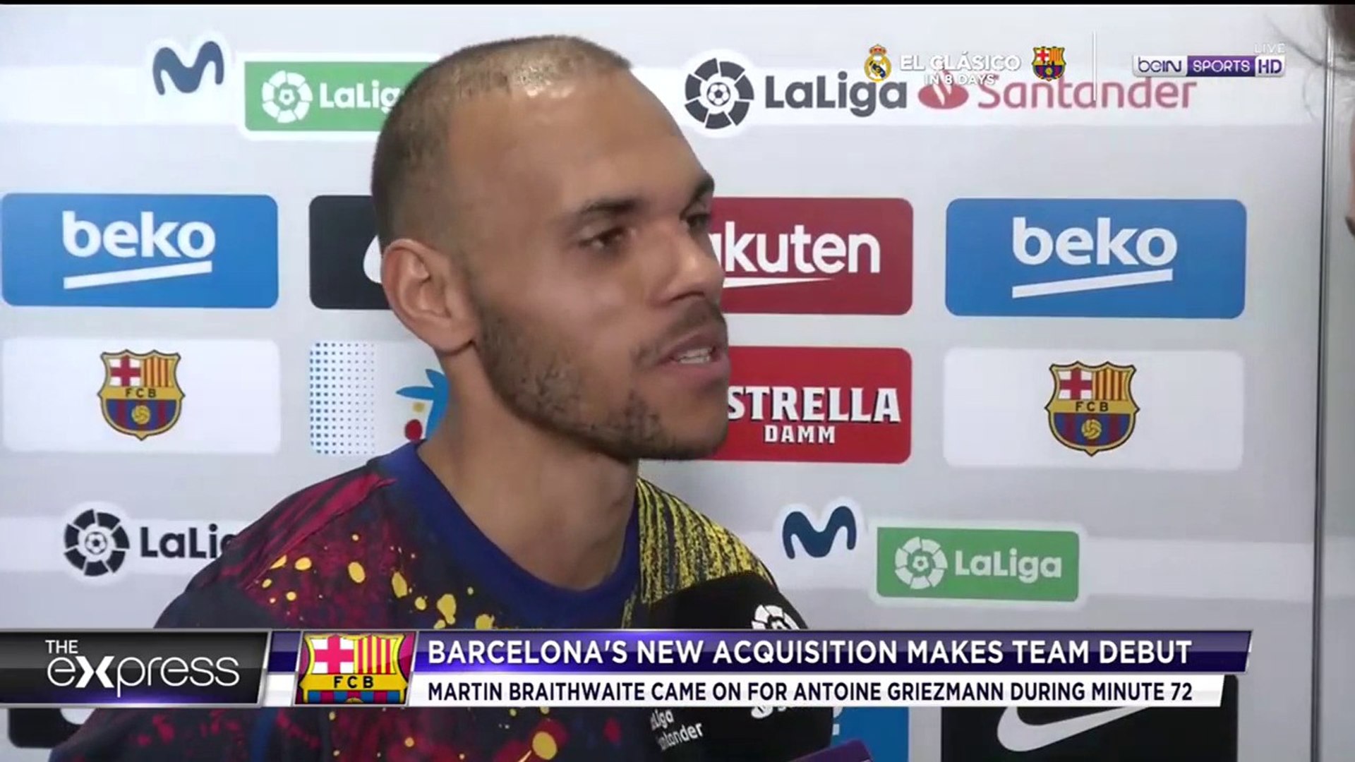 Braithwaite "Proud" After Debut Barcelona Perf | beIN SPORTS