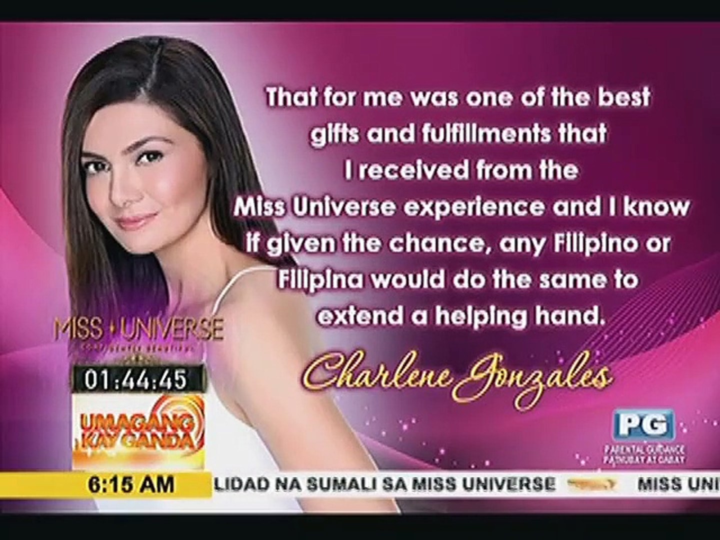 Charlene Gonzales Miss Universe