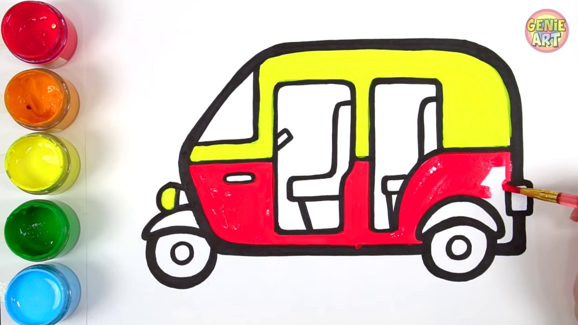 Easy Rickshaw Drawing
