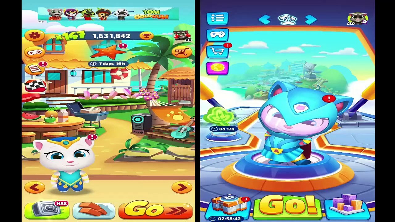 HeroDash Angela Vs Talking Tom Gold Run Genie Angela - video Dailymotion