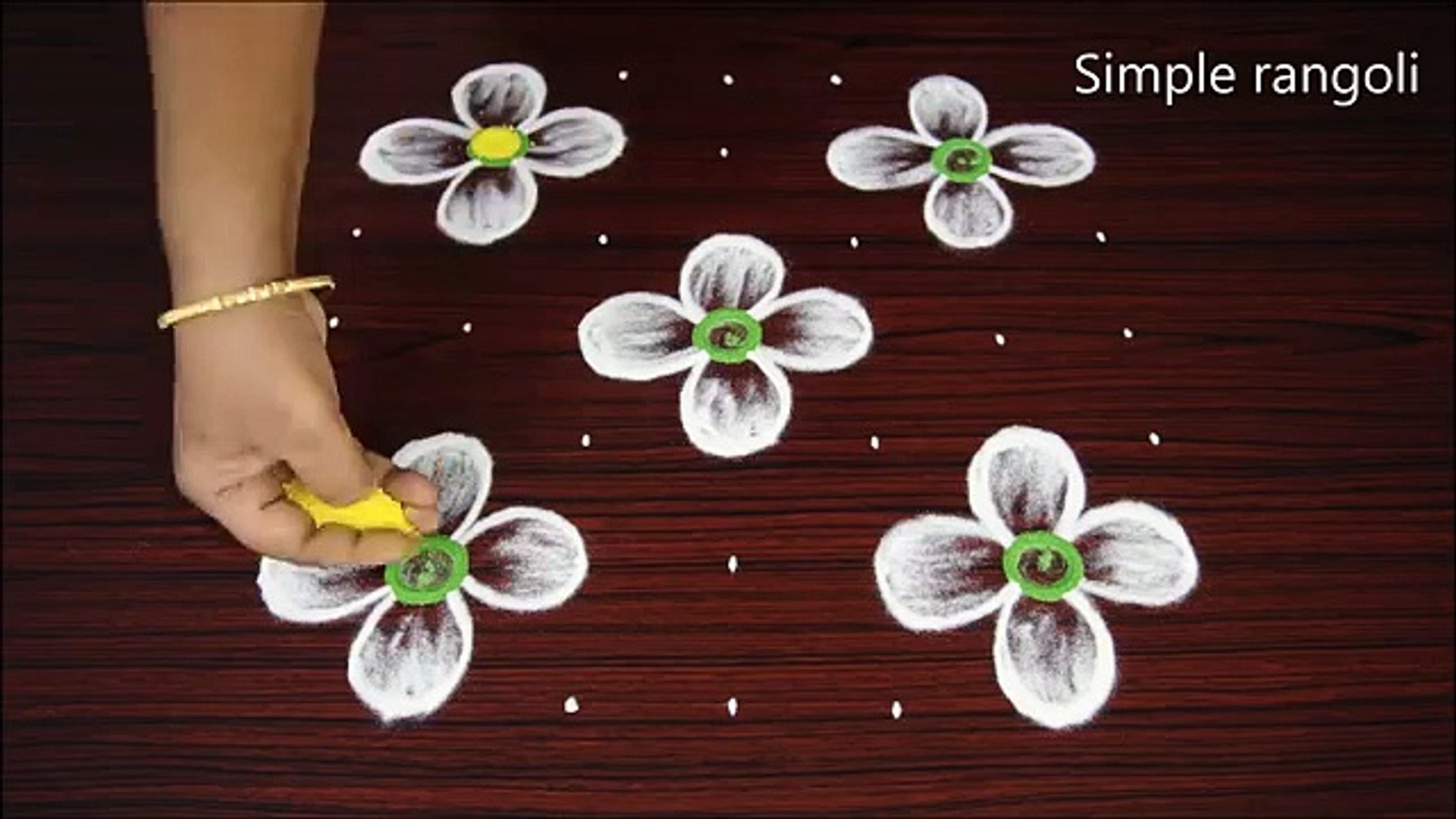 Simple Flower Muggulu Designs