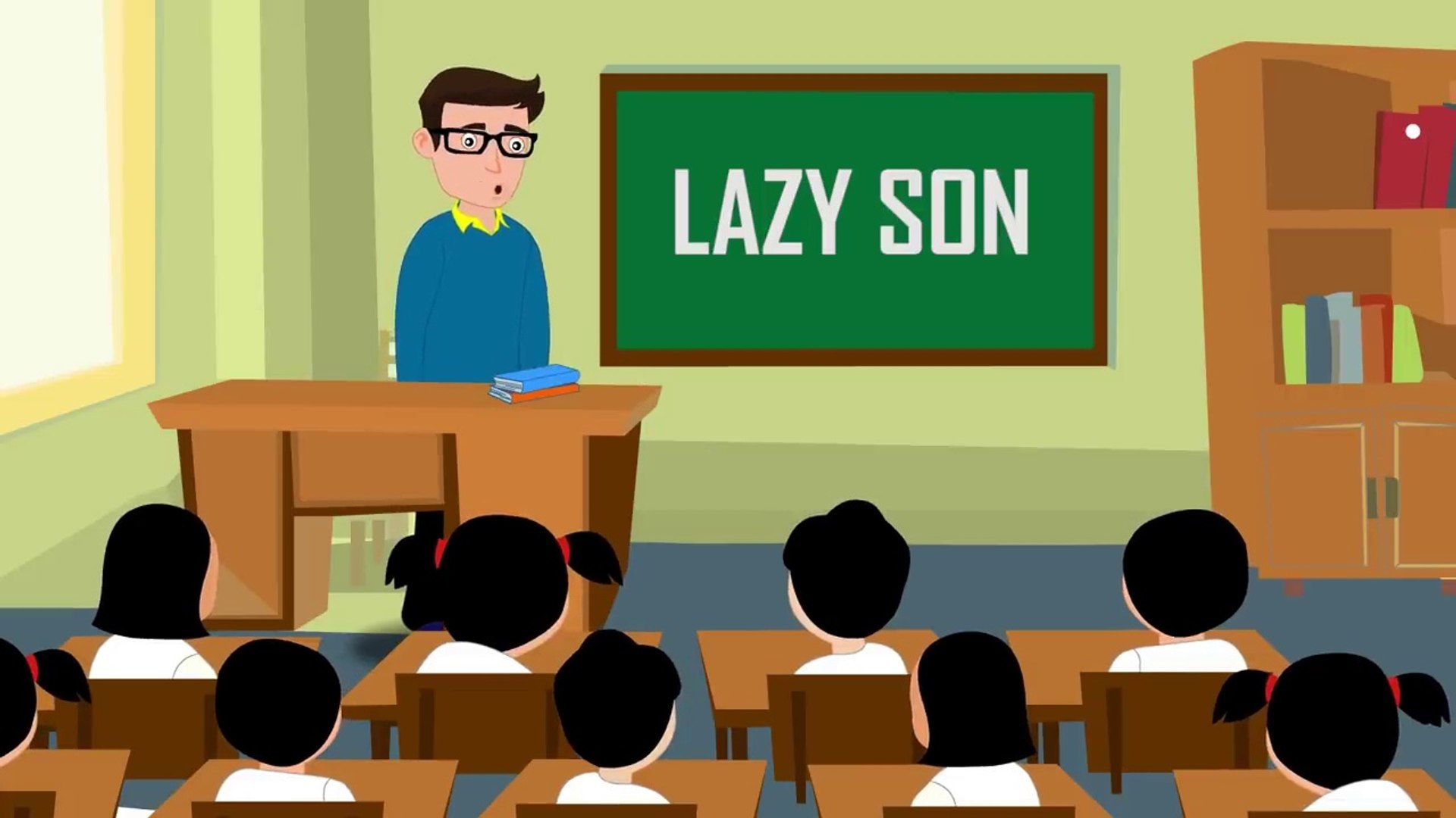Lazy Kid Cartoon