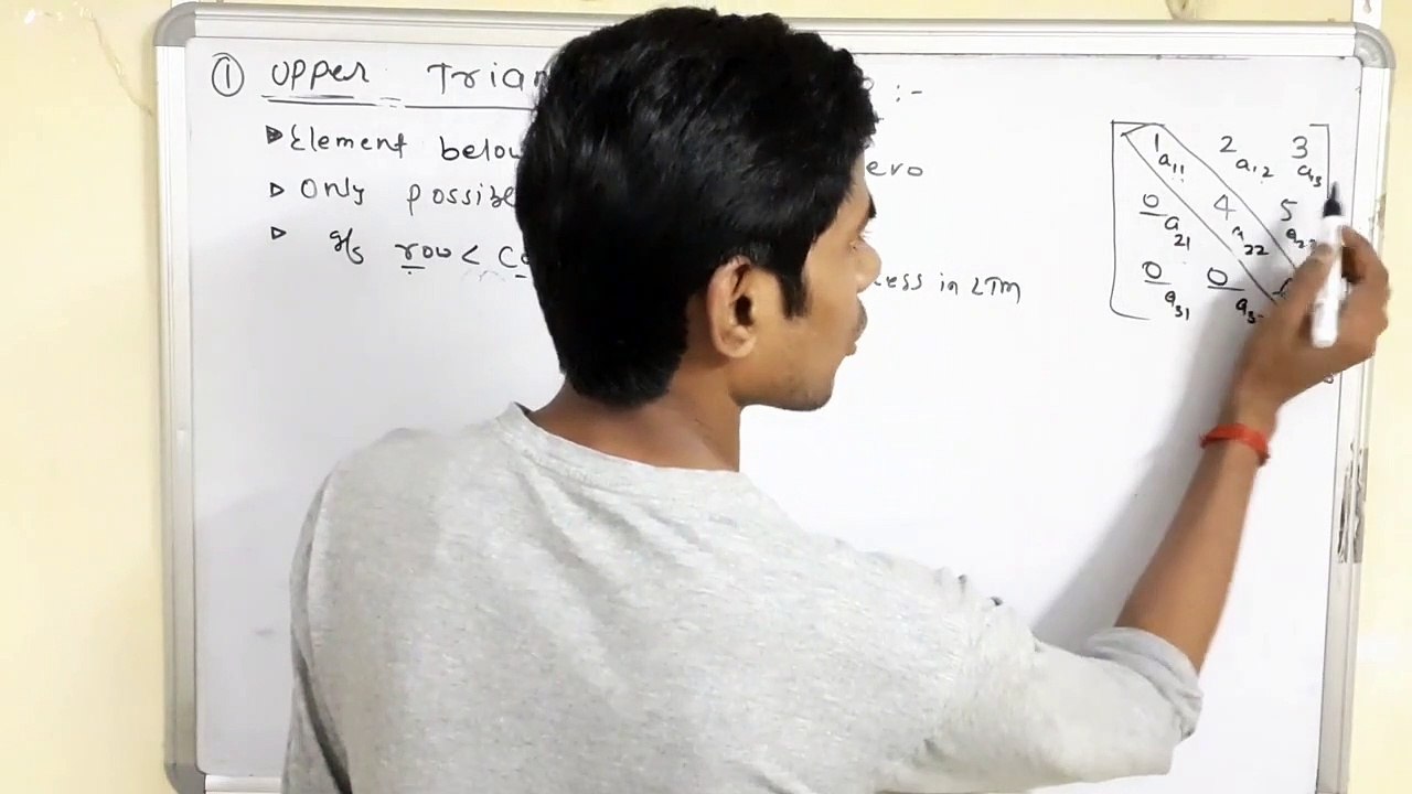 7. Upper Triangular Matrix | Array Data Structure - video Dailymotion