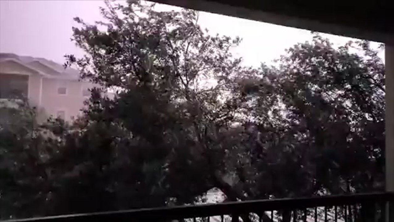 Overnight storm lashes out with strong winds and lightning - video ...