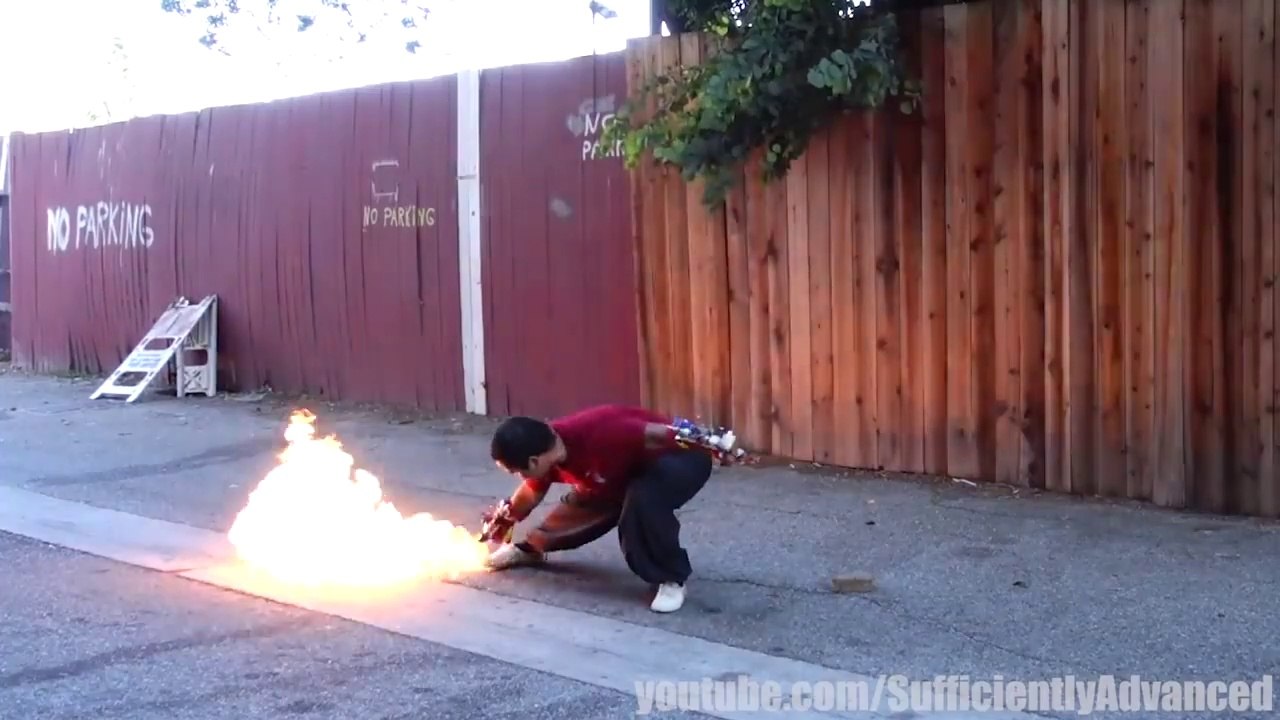 Punch Activated Arm Flamethrowers (Real Life Firebending ...