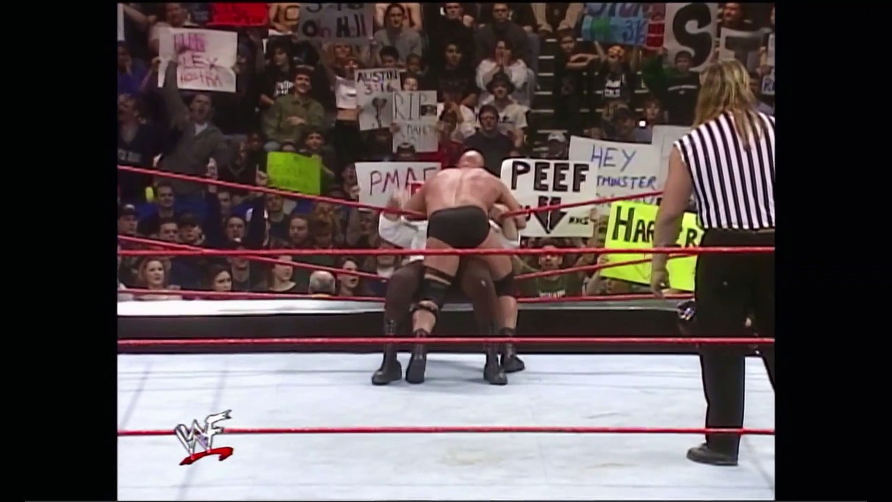 Mankind vs. Stone Cold (Big Show as a referee, The Rock on commentary ...