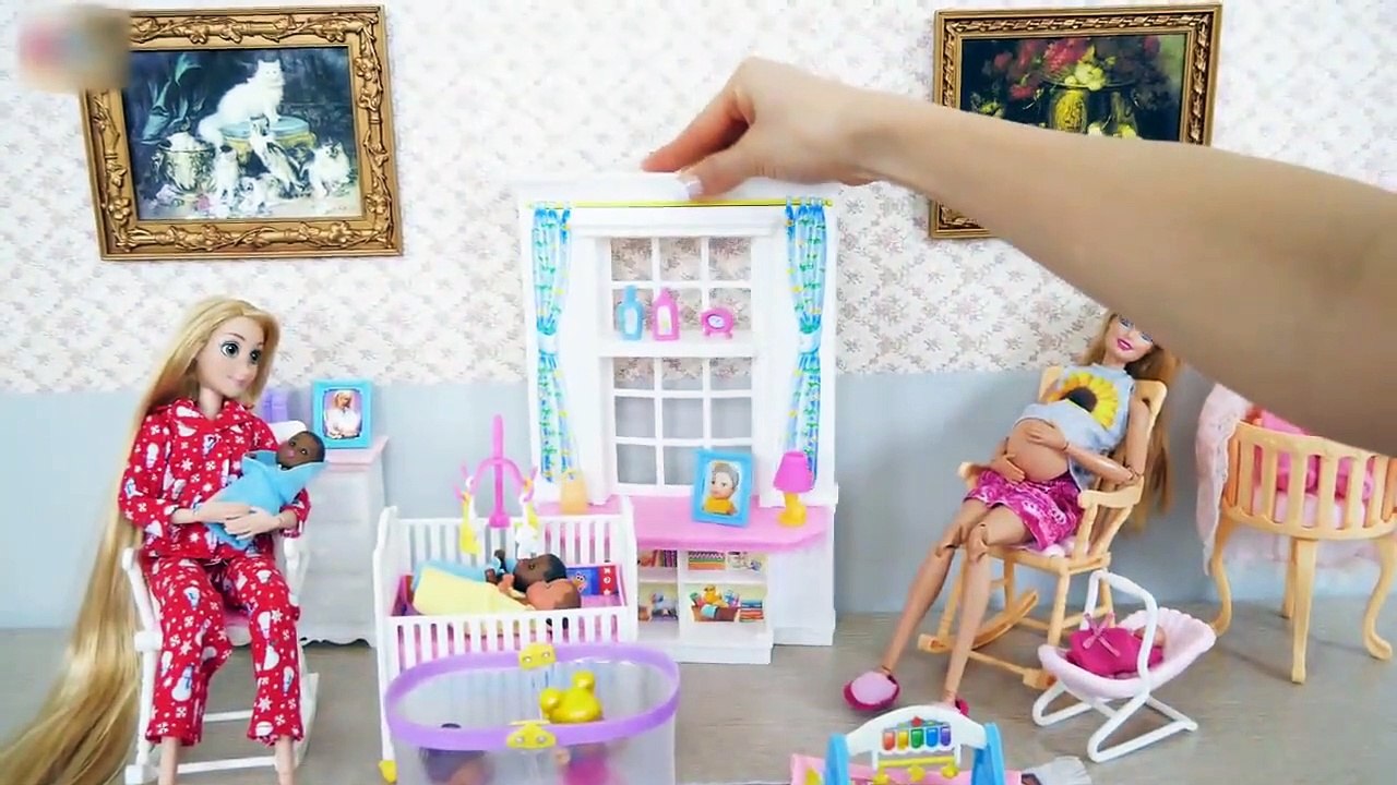 Barbie doll Nursery Room Playset Kamar bayi Barbie Quarto do bebê ...