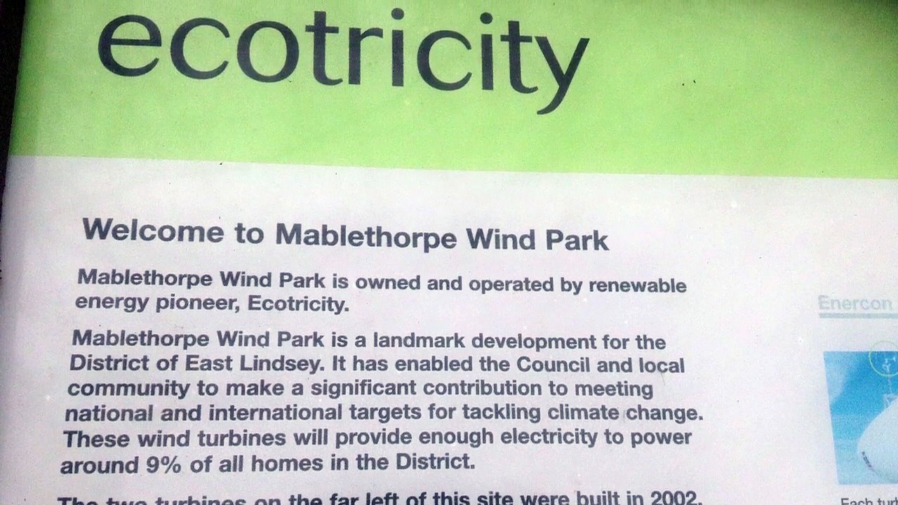 Wind turbines - windfarm at Mablethorpe, Lincolnshire, England UK ...