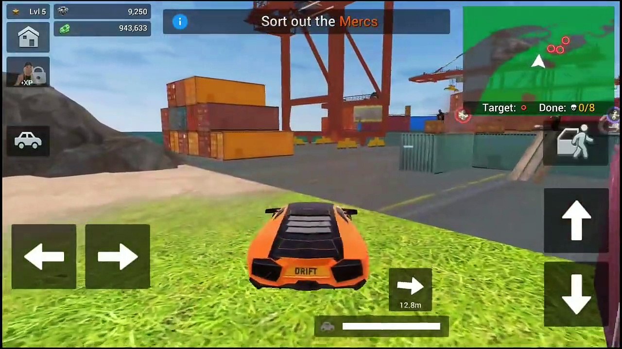 Super Criminal Villain Simulator - Orange Lambo Car - Android Game ...