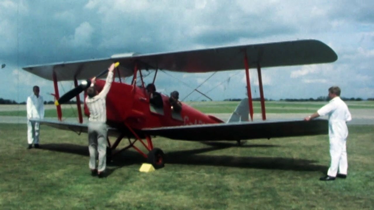Rare Footage of Prince Charles Flying Tiger Moth Biplane - video ...