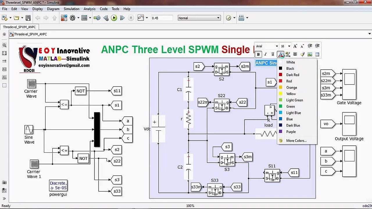 3 Level ANPC Inverter, Single Phase, using SPWM MATLAB Simulink ...