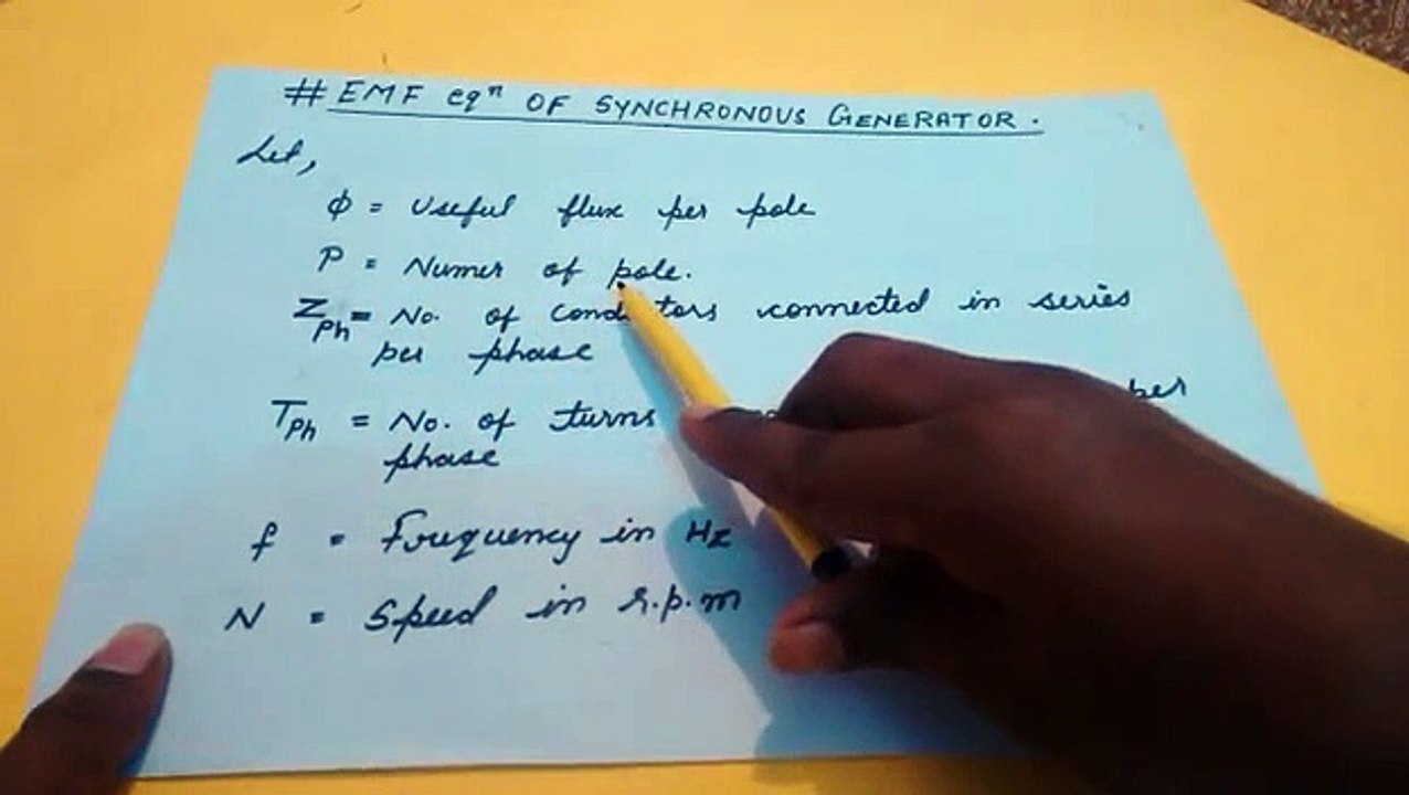 Emf Equation Of Synchronous Generator - video Dailymotion