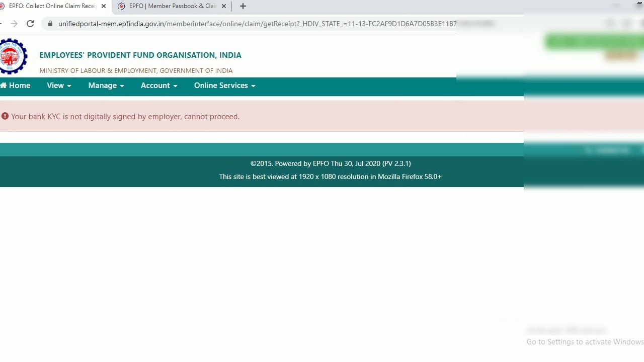 Your Bank KYC is Not Digitally Signed By Employer, Can Not Proceed ...