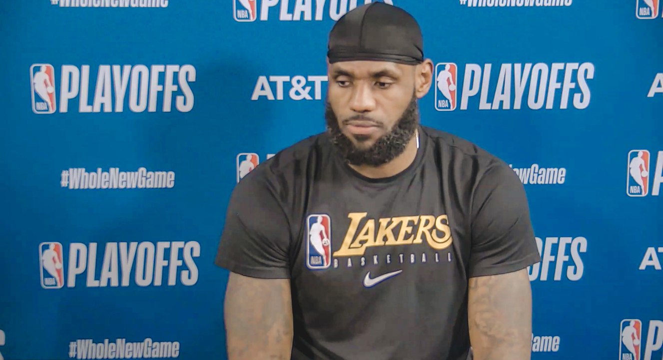 Full LEBRON JAMES Post-Game Interview | Lakers vs Blazers, Game 4 ...
