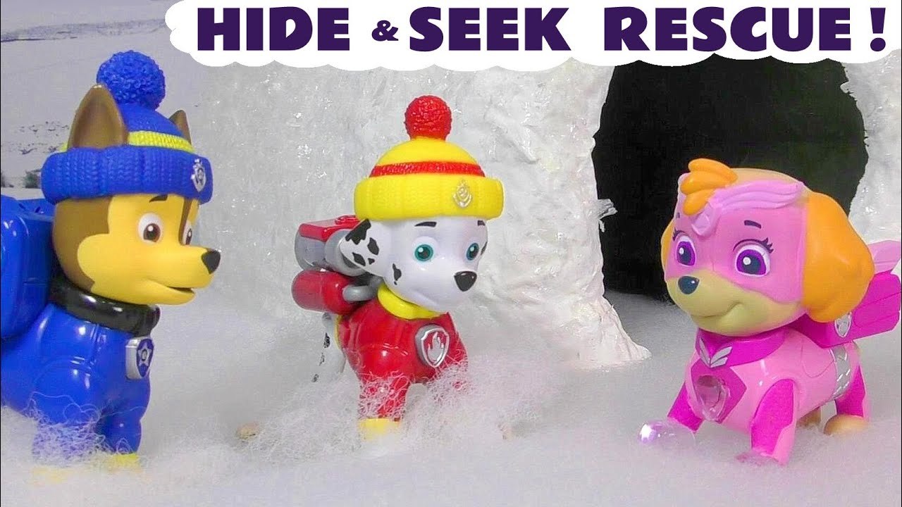 Paw Patrol Mighty Pups Hide and Seek Rescue from Rascal Funlings Prank ...