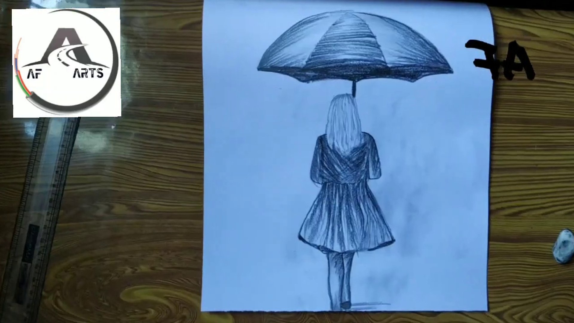 Umbrella Pencil Drawing