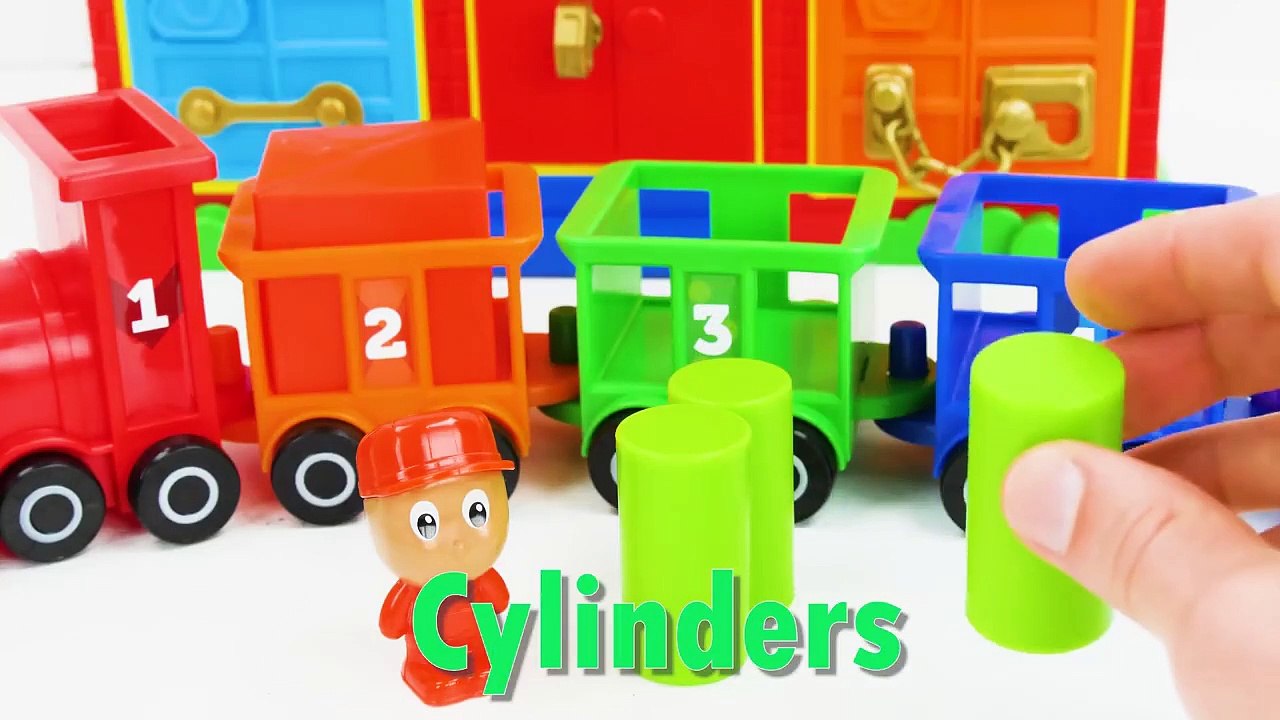Best Toddler Learning Video for Kids Toy Shapes Train and School ...