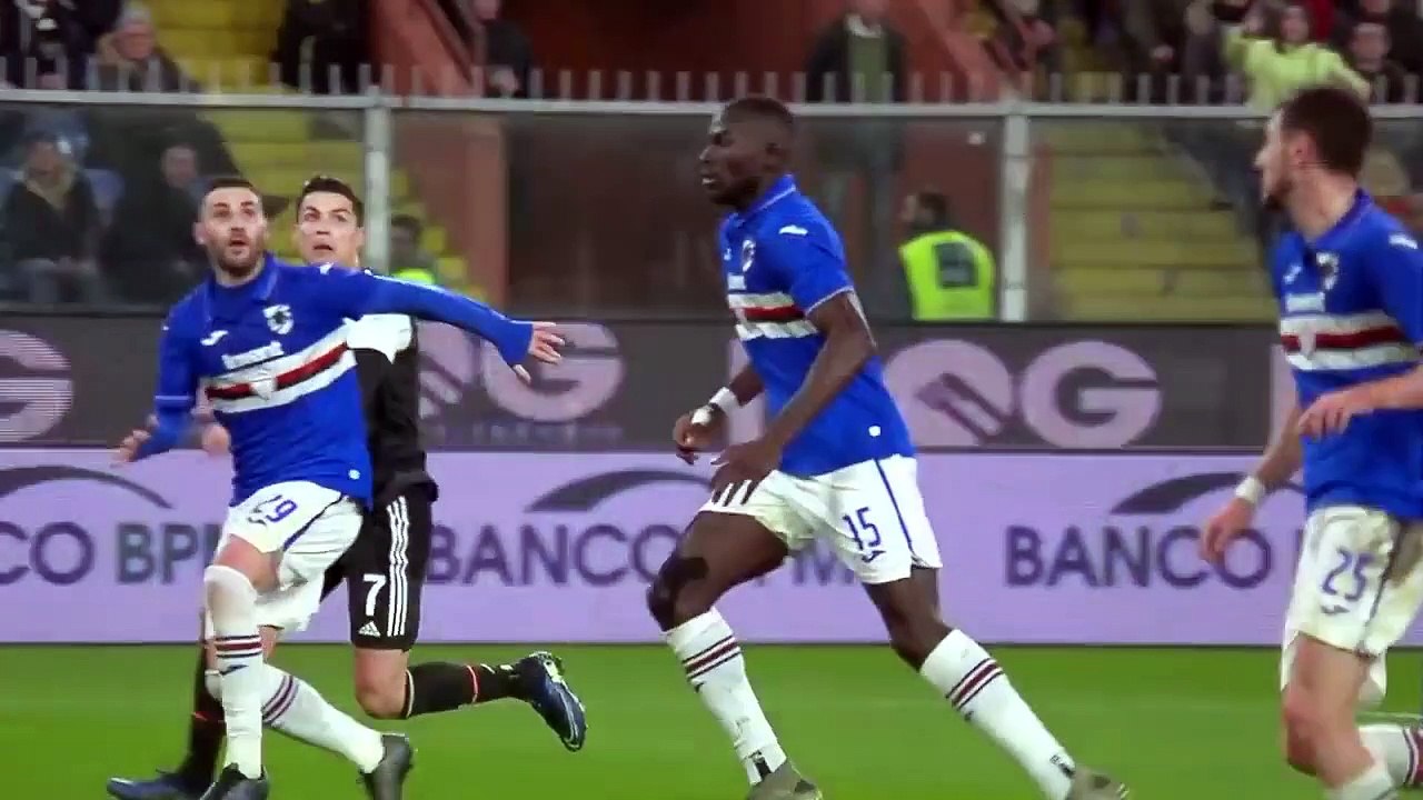 CR7 Cristiano Ronaldo INCREDIBLE Super Slow Motion Header vs Sampdoria ...