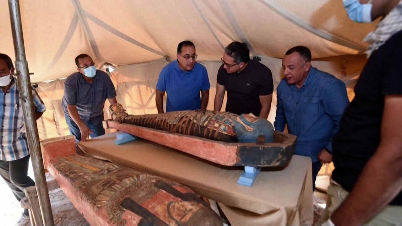 Egypt discovers over 80 coffins in ancient burial ground - video ...