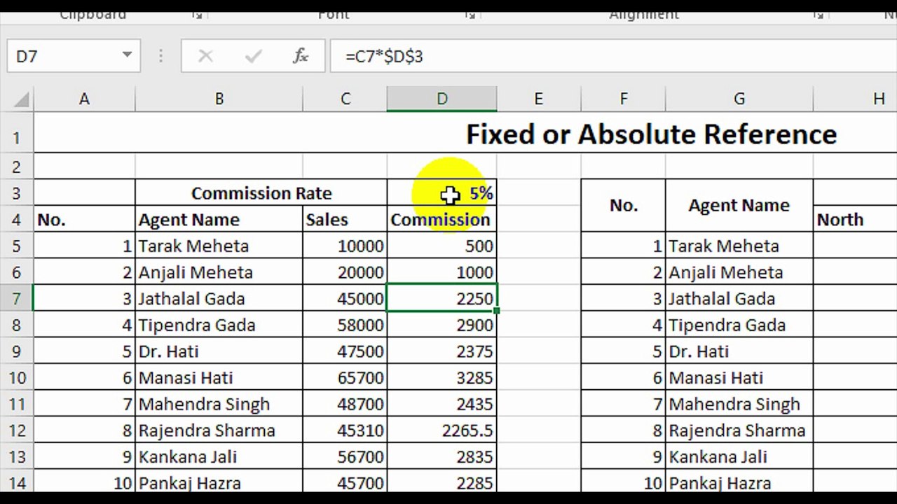 Absolute Or Fixed Cell Reference Advance Excel Randbetween Diffrence