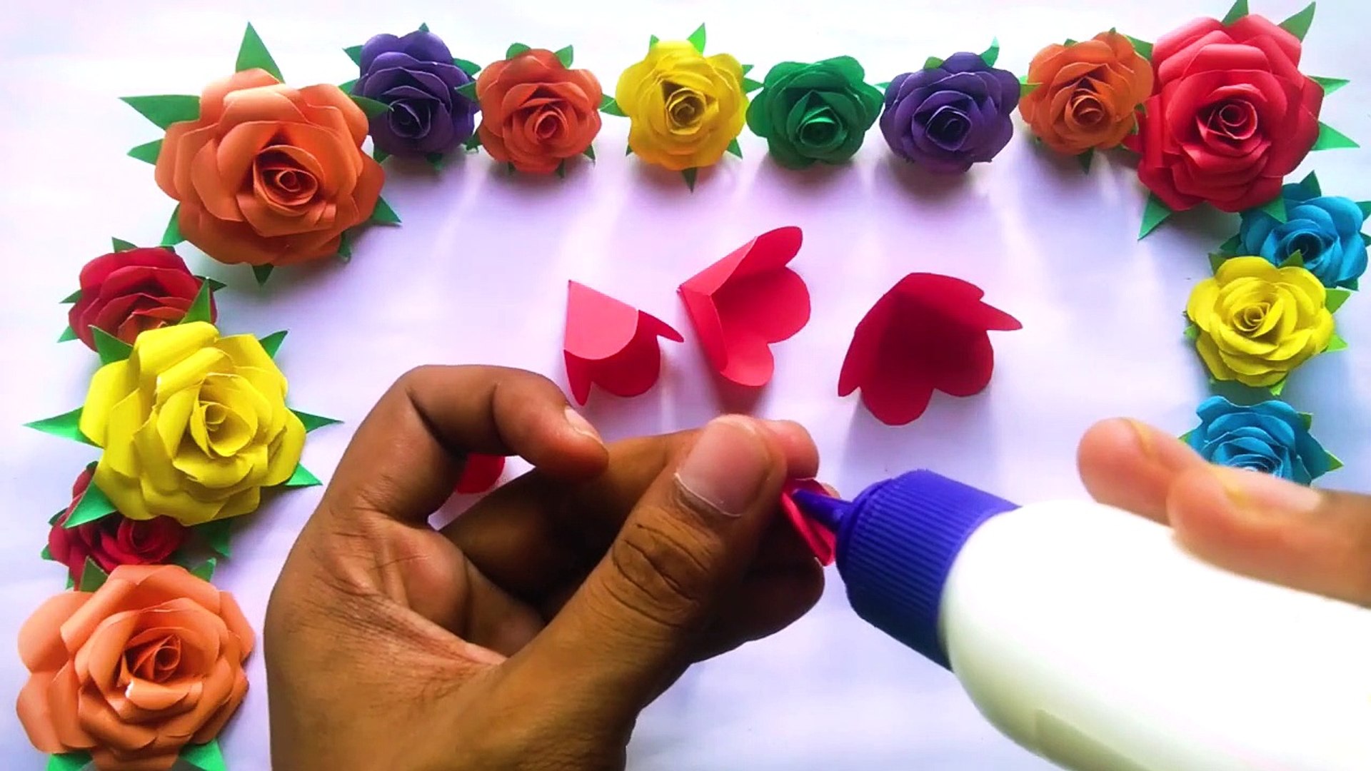 How To Make Paper Rose Flowers Step By Step How To Make Paper Roses