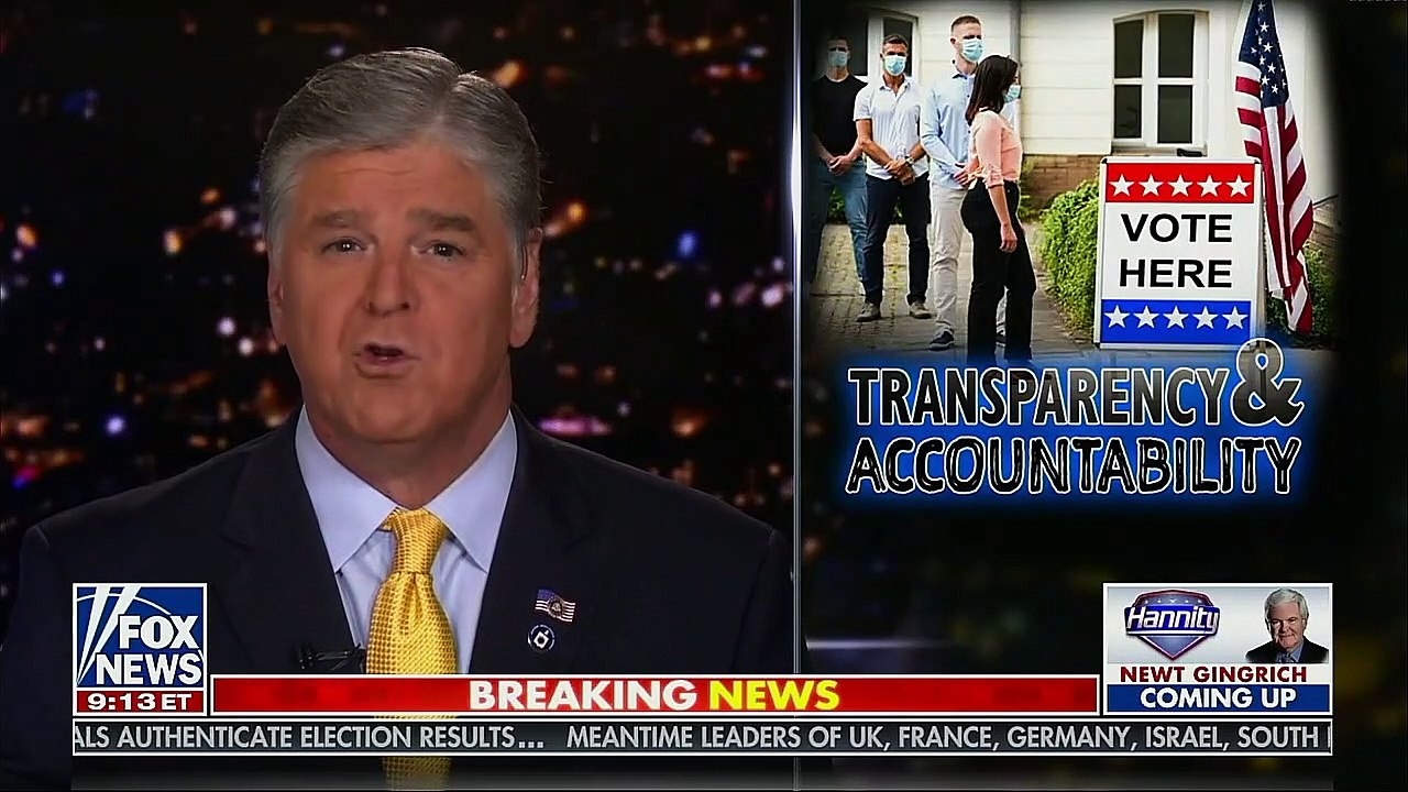 Sean Hannity 11/9/20 FULL SHOW - Hannity Fox News November 9, 2020 ...