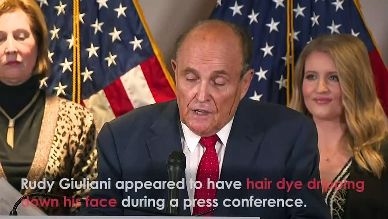 Hair Dye Streams Down Rudy Giuliani’s Face - video Dailymotion