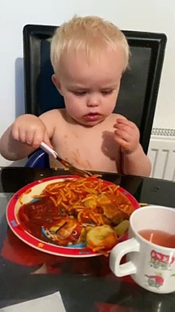 Kid Eating Spaghetti Meme
