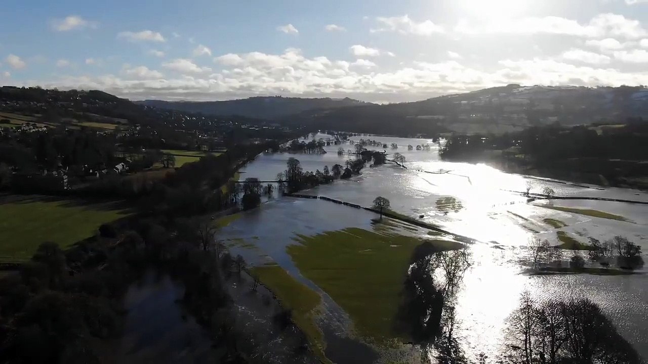 Drone footage of River Derwent flooding - video Dailymotion
