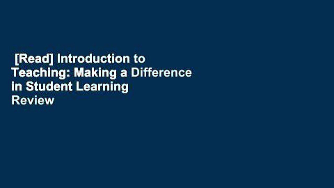 [Read] Introduction to Teaching: Making a Difference in Student ...