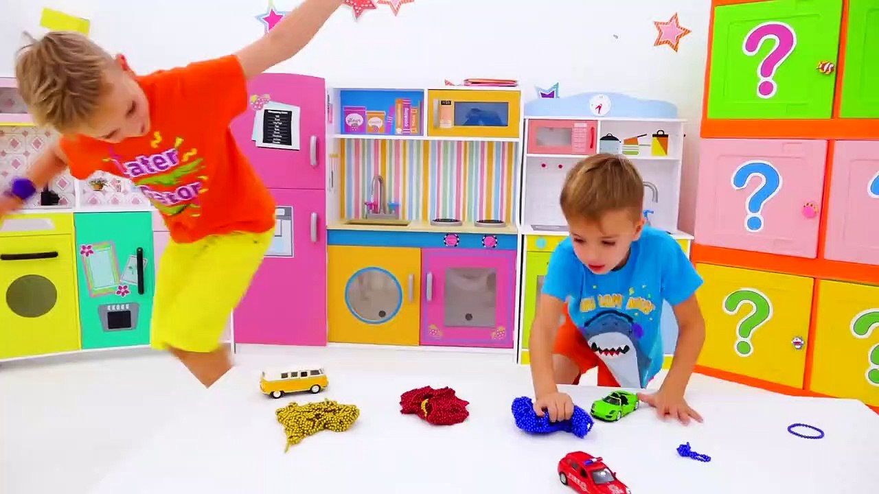 Vlad and Niki pretend play with Magnet balls - Funny story for kids ...