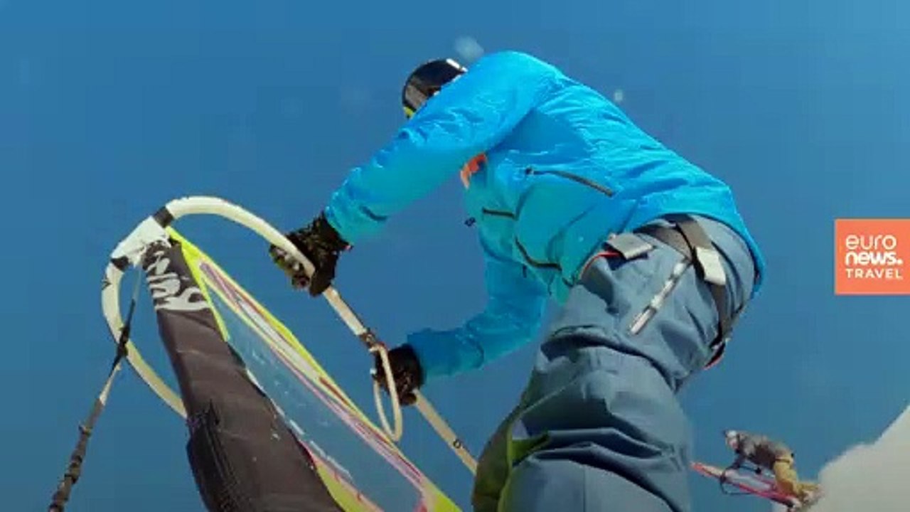 Windsurfing in the snow? These pro athletes are taking their sport to ...