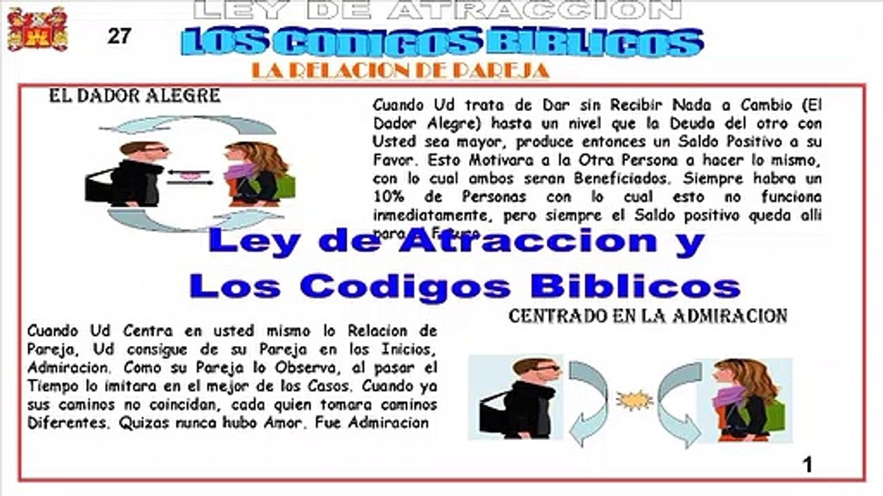 27.Ley de la Atraccion Codigos Biblicos y Relacion de Pareja-III ...