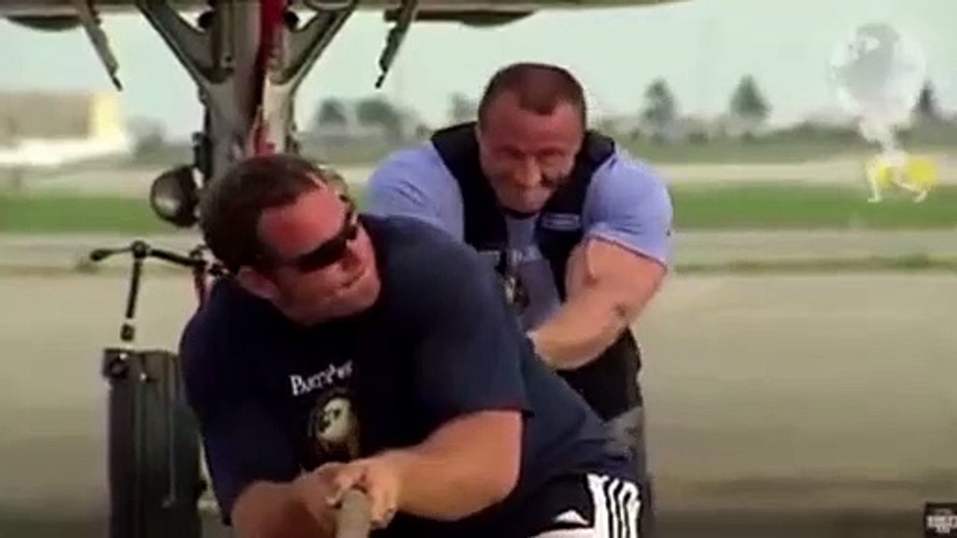 Mariusz Pudzianowski Pulling Plane