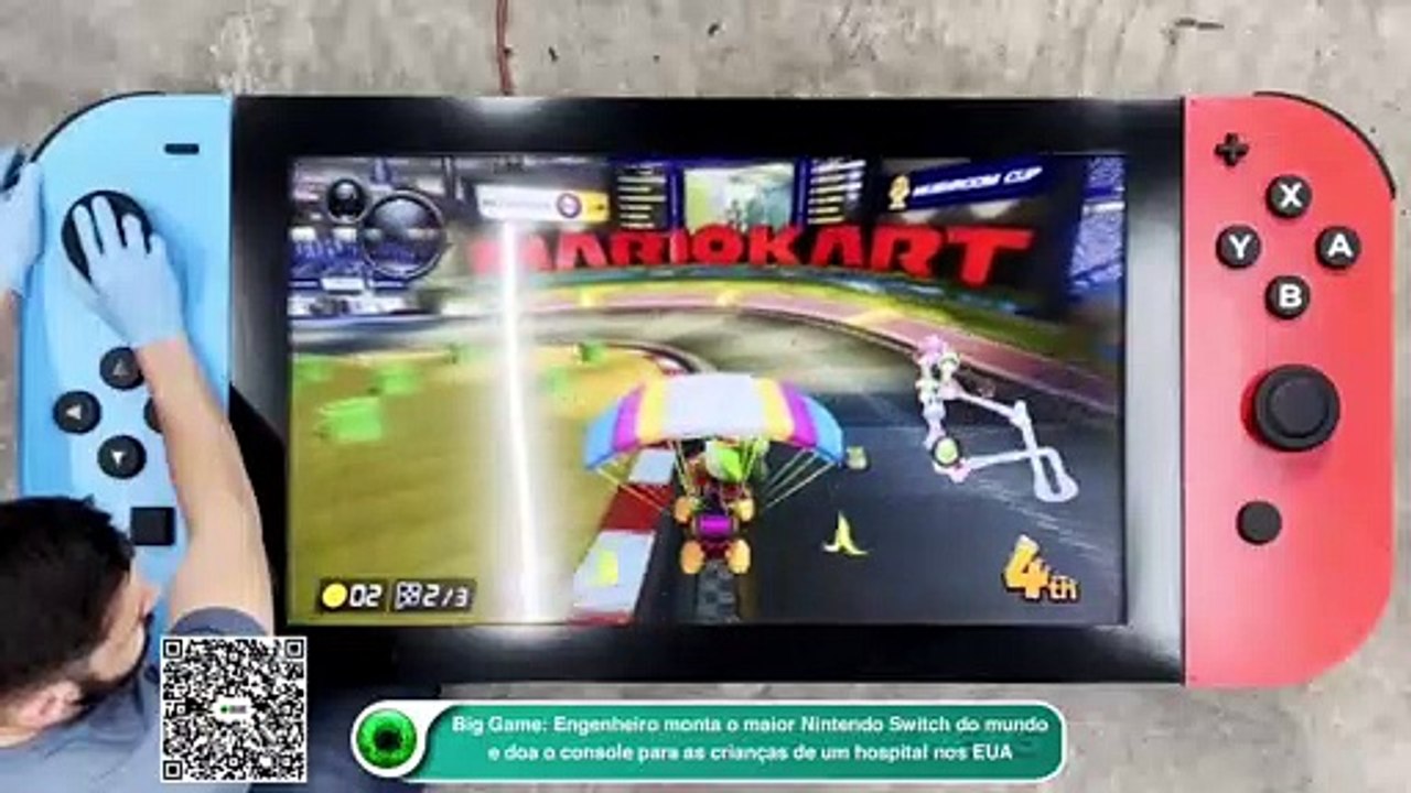 Big Game- Engenheiro monta o maior Nintendo Switch do mundo e doa o ...
