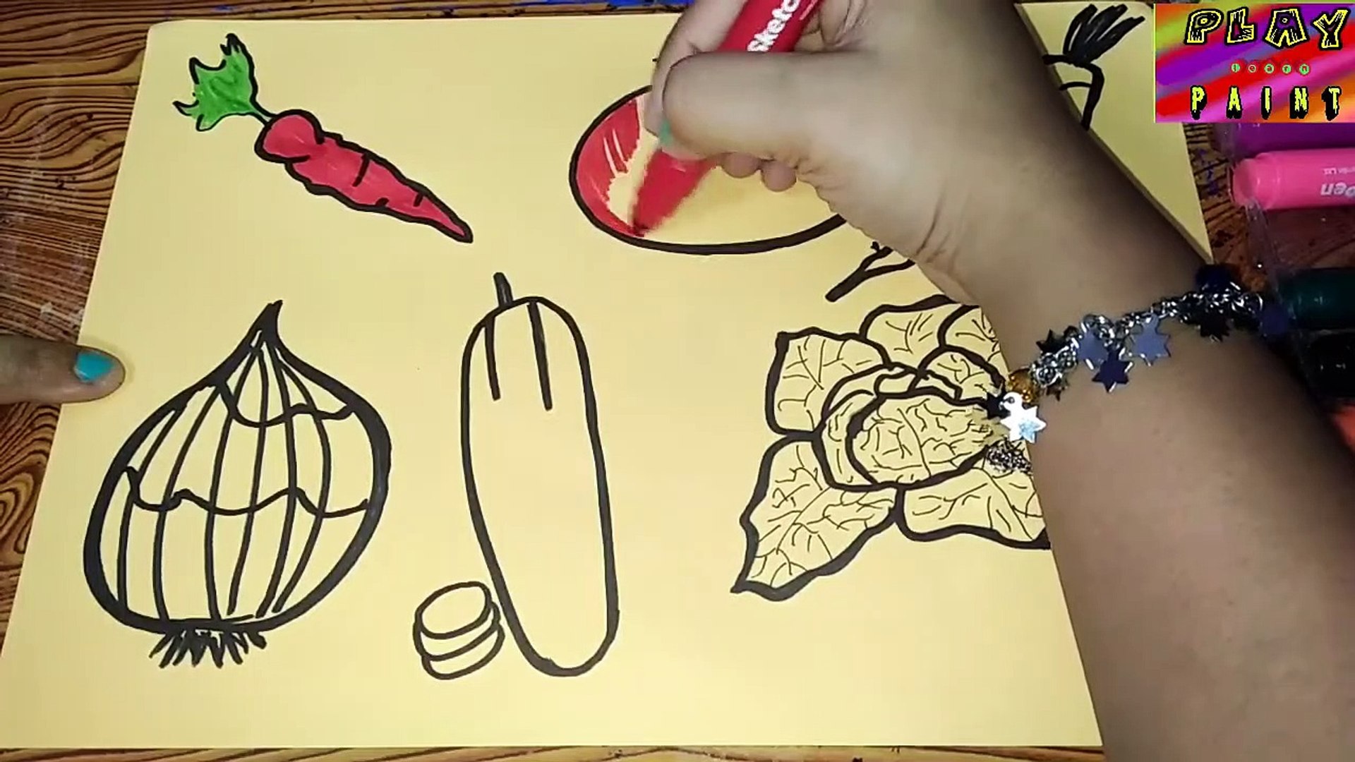 Vegetable Drawing Images For Kids Kids Vegetables Drawing Stock