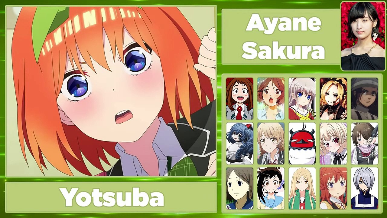 The Quintessential Quintuplets All Characters Japanese Dub Voice Actors ...