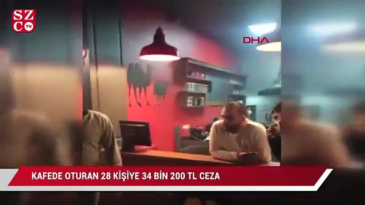Kafede oturan 28 kişiye 34 bin 200 TL ceza - Dailymotion Video