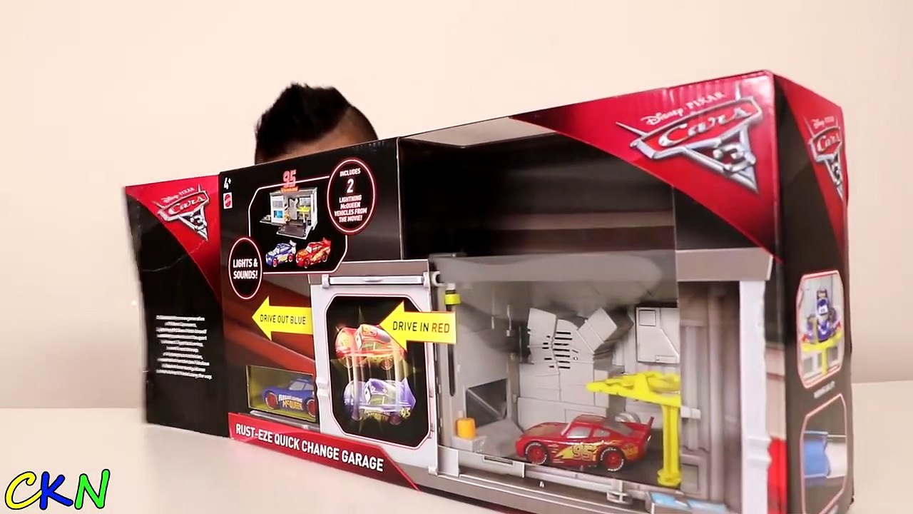 Disney Cars 3 Quick Change Garage Toy Unboxing Fun With Ckn Toys ...