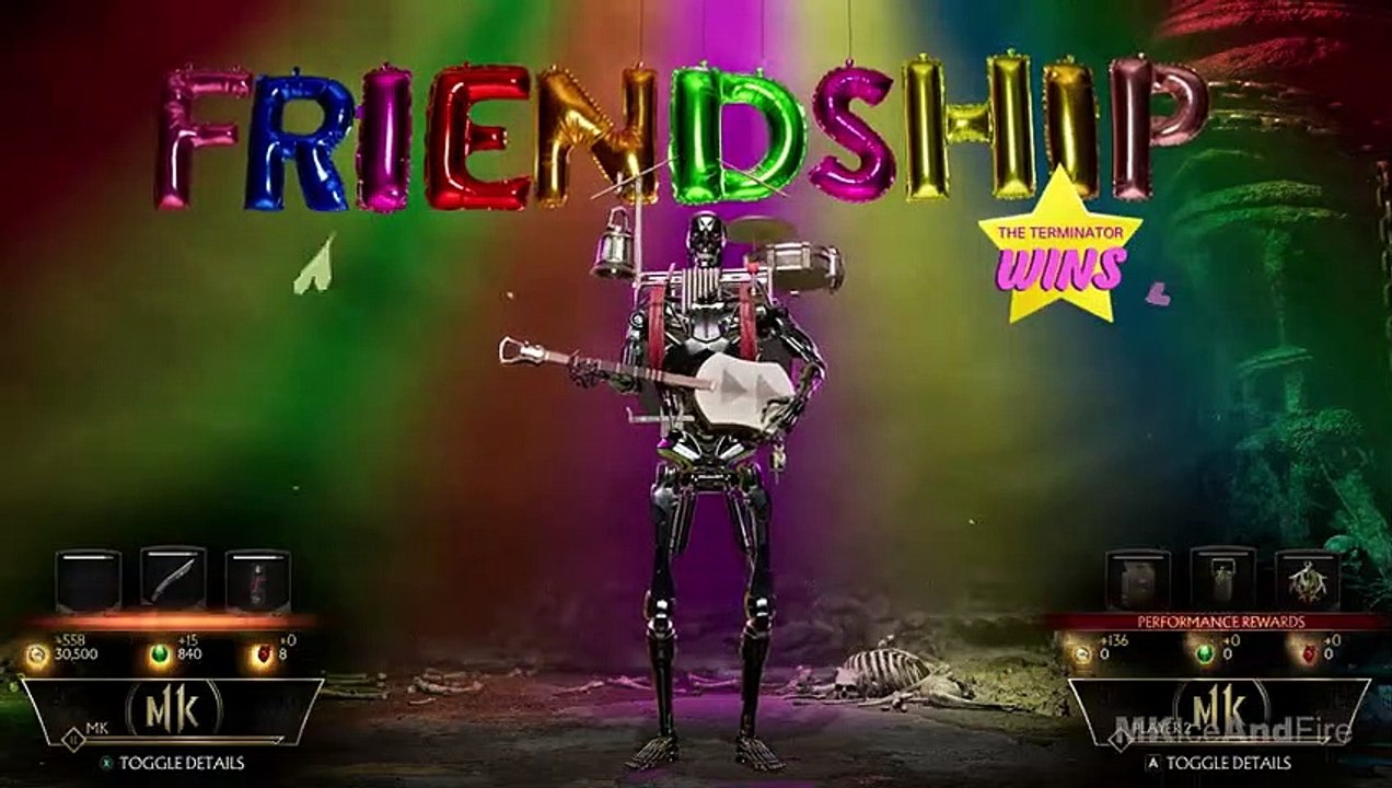 MK11 Endoskeleton Terminator Performs All Friendships Mortal Kombat 11 ...