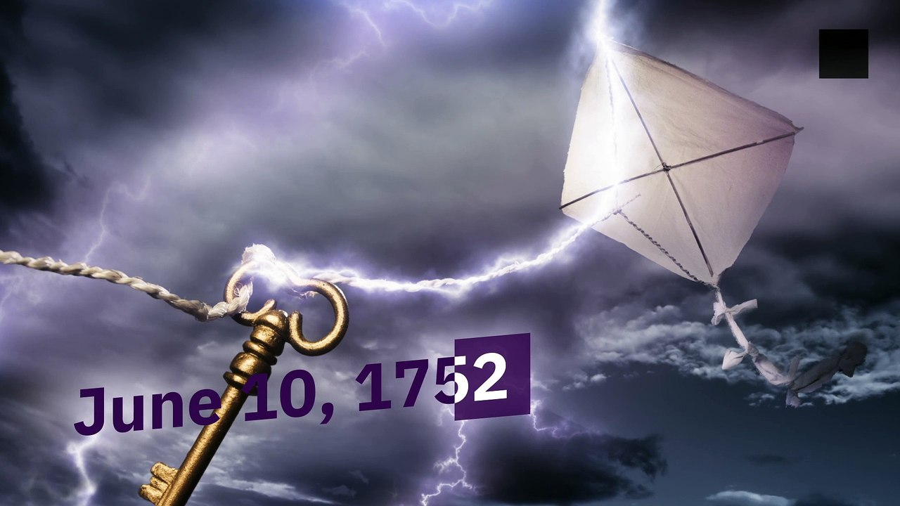 History: Benjamin Franklin Flies a Kite During Thunderstorm - video ...