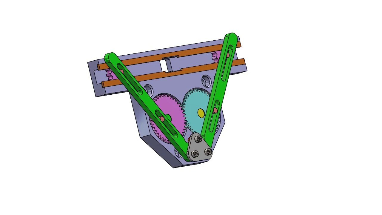 Mechanism Design A001-Rotating to Linear motion(gear and bar) - video ...