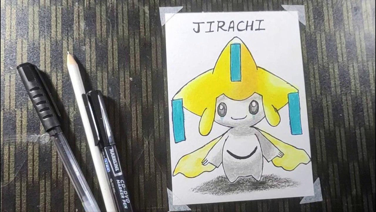 How to draw Jirachi cute pokemon drawing - video Dailymotion