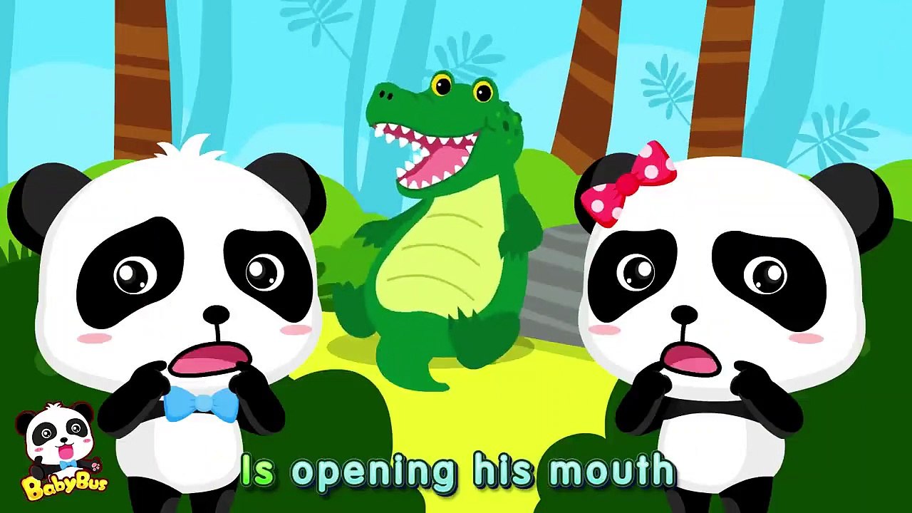 Wild Animals: Crocodile & The Bird | Learn Animals | Nursery Rhymes ...