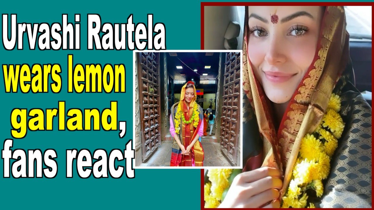 Urvashi Rautela wears lemon garland, fans react - video Dailymotion