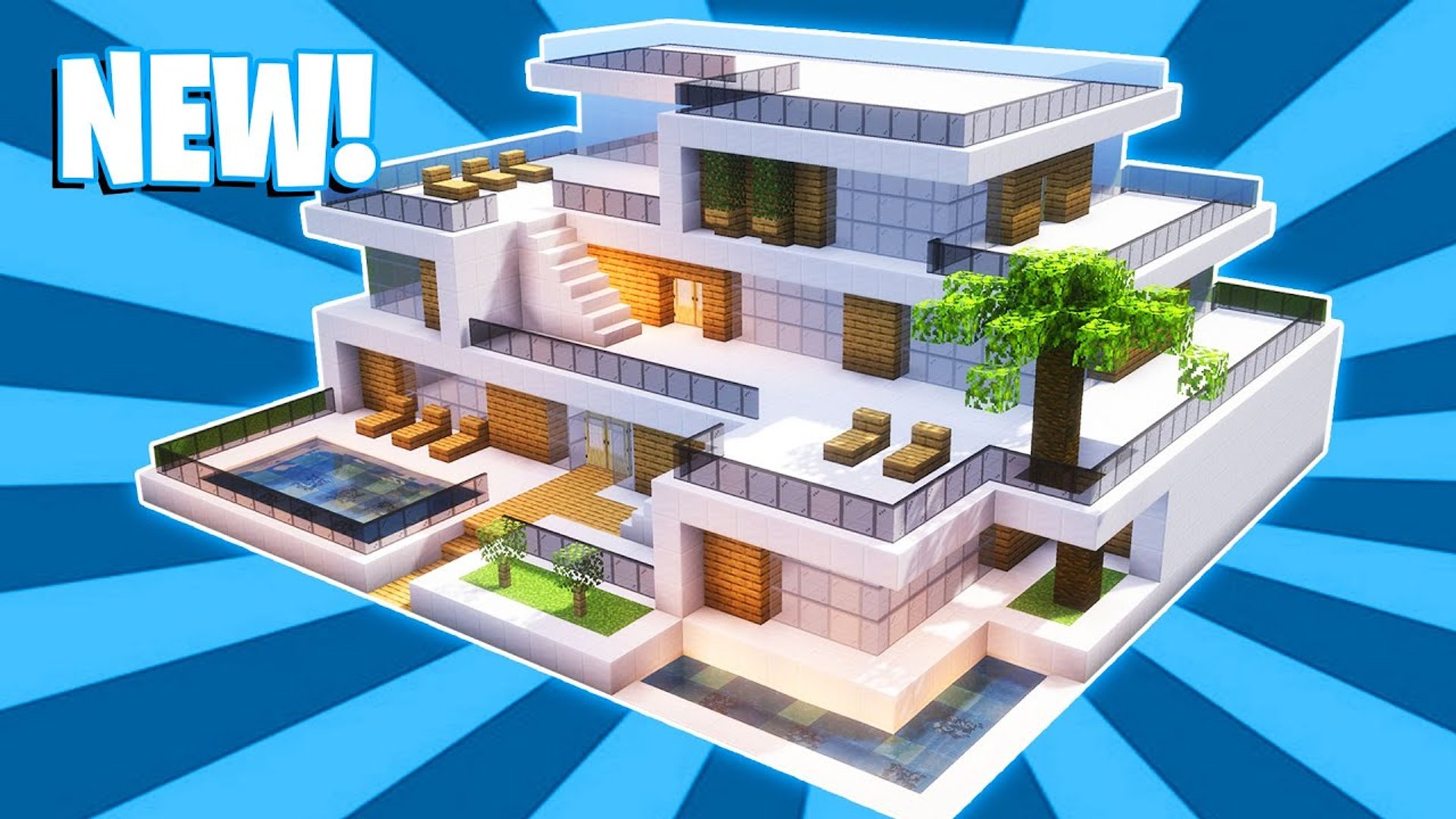 Modern Minecraft Mansion Minecraft House Tutorial｜How To Build A